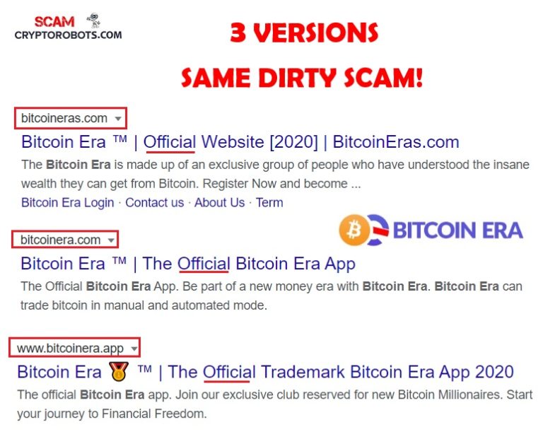 Bitcoin Era Review, SCAM App Exposed! | Scam Crypto Robots